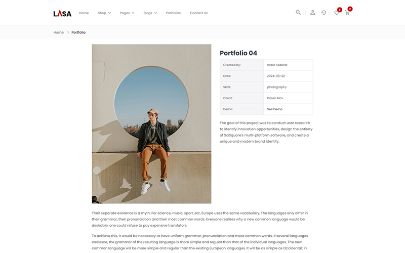 Lasa - Creative Minimal WooCommerce WordPress Theme